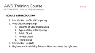 AWS course training with placement in Marathahalli, Bangalore | PPT