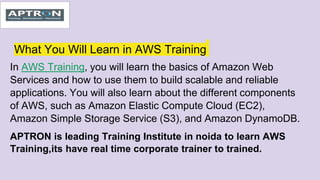 AWS TRAINING IN NOIDA | PPT