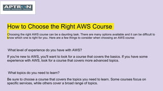 AWS TRAINING IN NOIDA | PPT