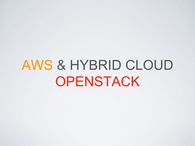 AWS & Cloud competition from Azure, openstack | PPTX