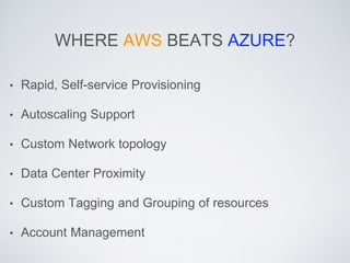 AWS & Cloud competition from Azure, openstack | PPTX