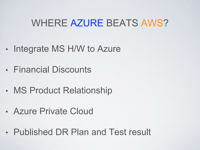 AWS & Cloud competition from Azure, openstack | PPTX