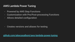 AWS User Group Cologne - Optimizing Lambda Functions on real events | PPT