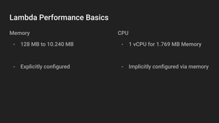 AWS User Group Cologne - Optimizing Lambda Functions on real events | PPT