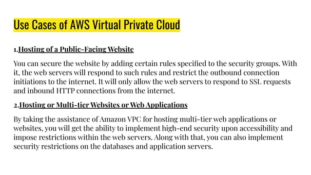 AWS Virtual Private Cloud | PPT