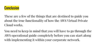 AWS Virtual Private Cloud | PPT