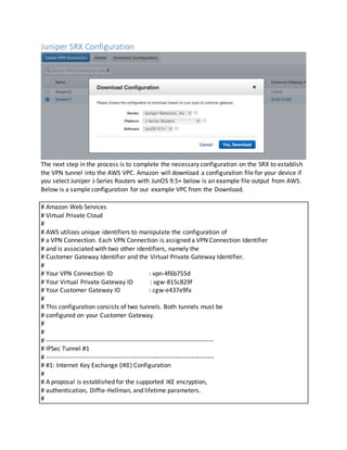 AWS VPN with Juniper SRX- Lab Sheet | DOCX