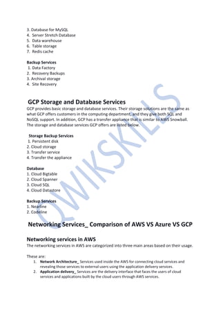 AWS Vs Azure Vs Google: Cloud Services Comparison | PDF