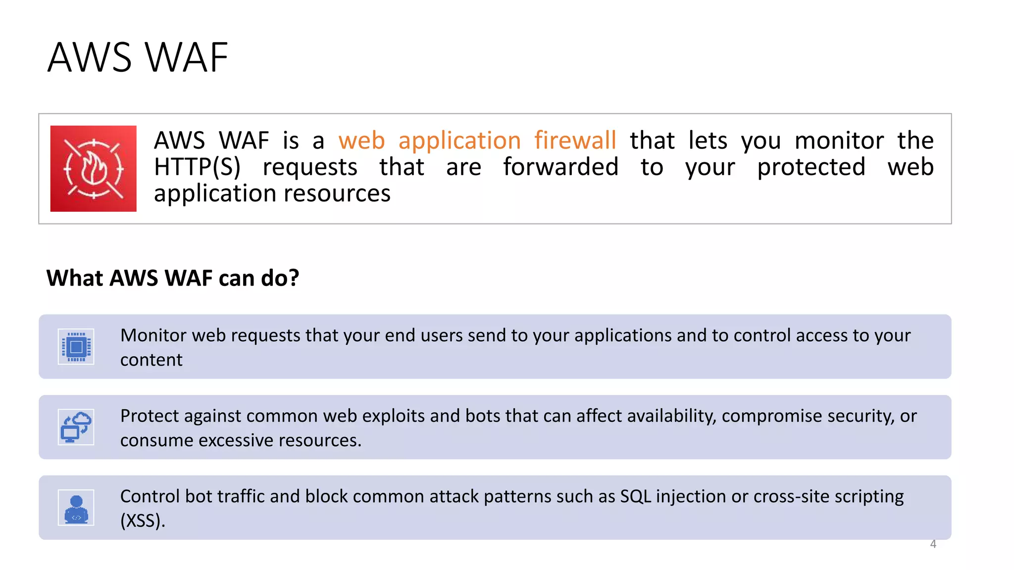 Introduction to AWS WAF and AWS Firewall Manager | PPTX