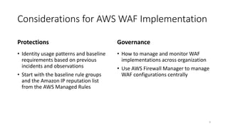 Introduction to AWS WAF and AWS Firewall Manager | PPTX
