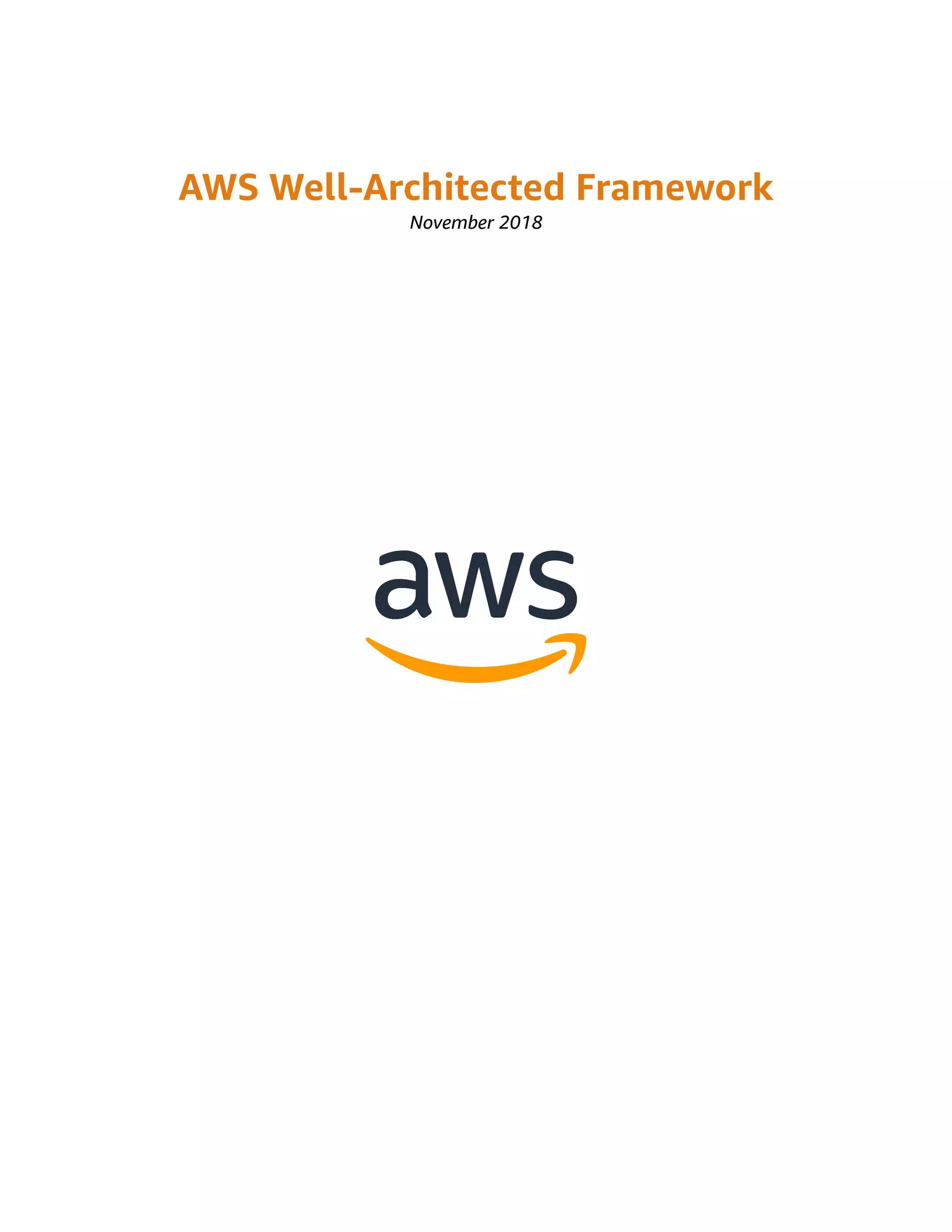 Aws Well Architected Framework Pdf
