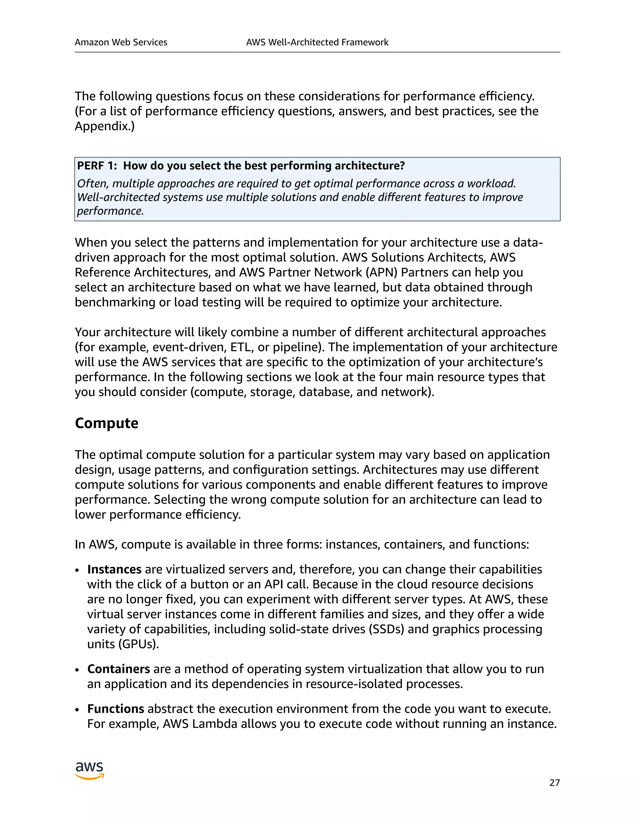 Aws well architected-framework | PDF