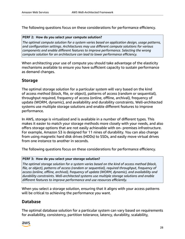 Aws well architected-framework | PDF