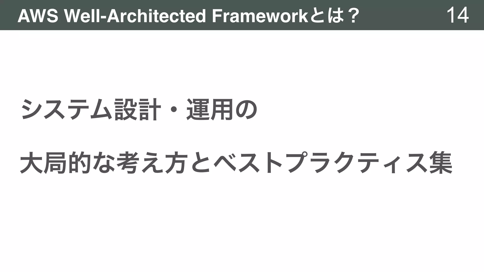 Well Architected フレームワーク概要 Ppt Free Download