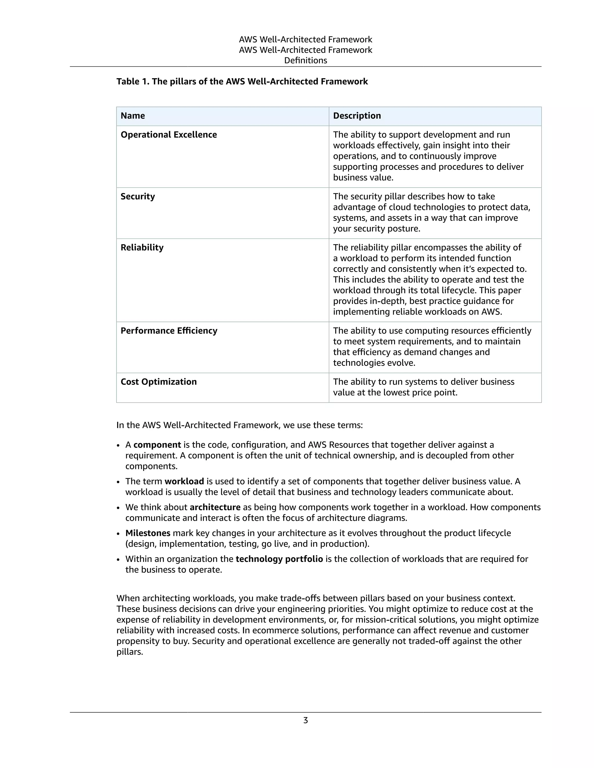 AWS Well-Architected Framework | PDF