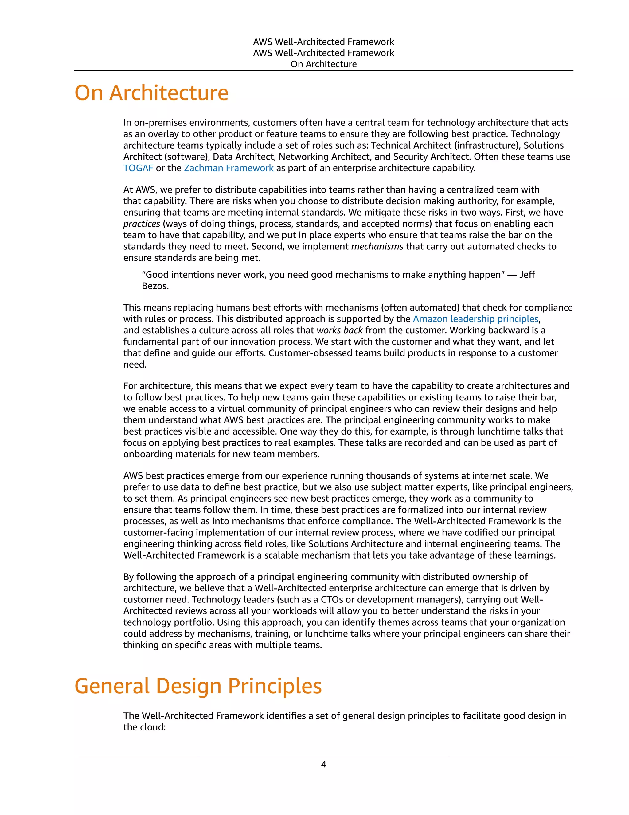 AWS Well-Architected Framework | PDF