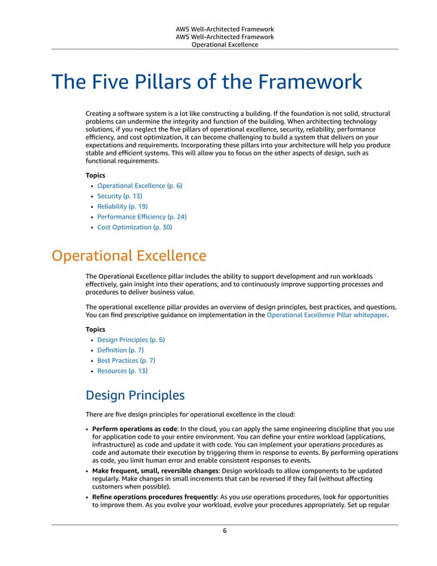 AWS Well-Architected Framework | PDF