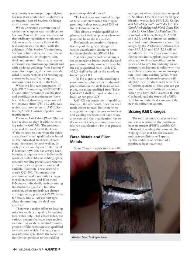 What is new with ASME BPVC Section IX - 2017 | PDF