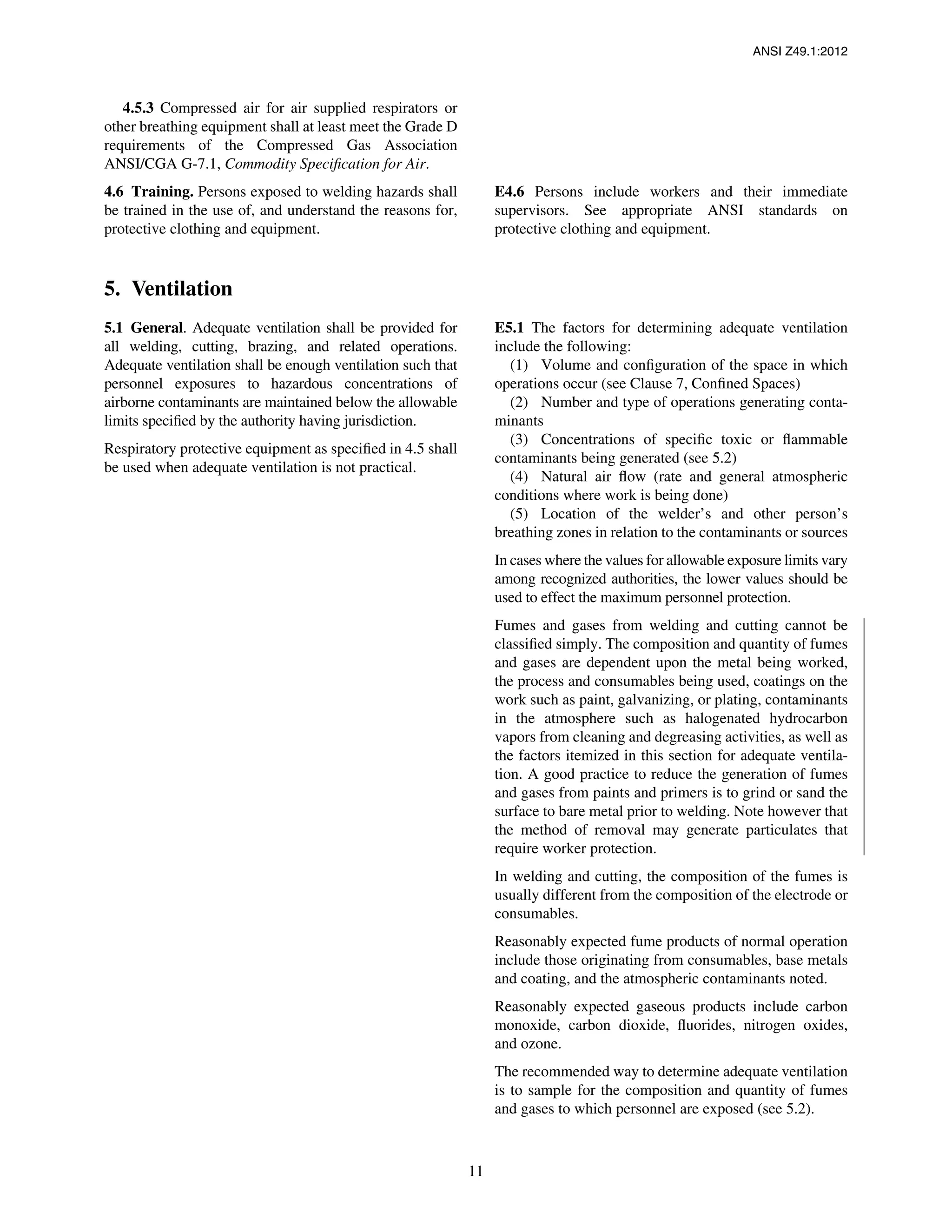 Aws z49 safety in welding and cutting | PDF