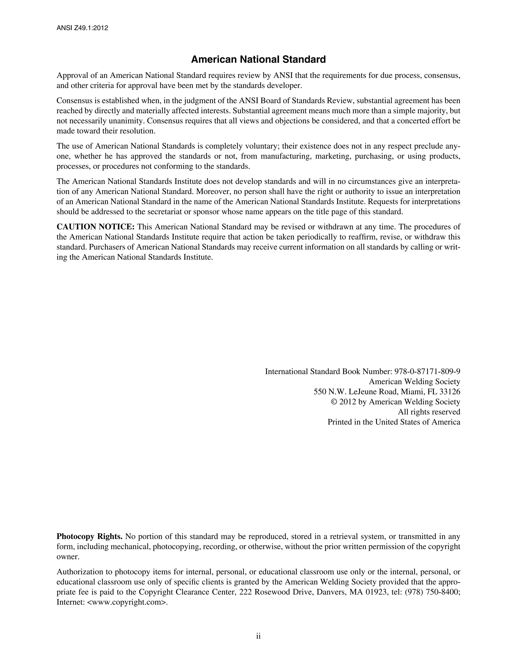 Aws z49 safety in welding and cutting | PDF