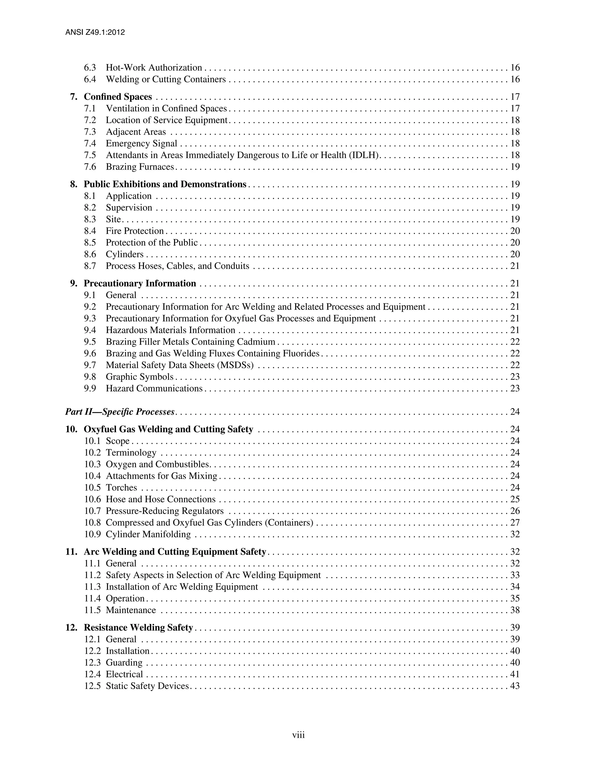 Aws z49 safety in welding and cutting | PDF