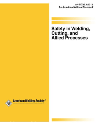 Aws z49 safety in welding and cutting | PDF