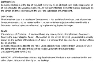 AWT controls, Listeners | PPT