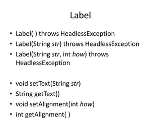 JAVA - AWT - controls Introduction .pptx