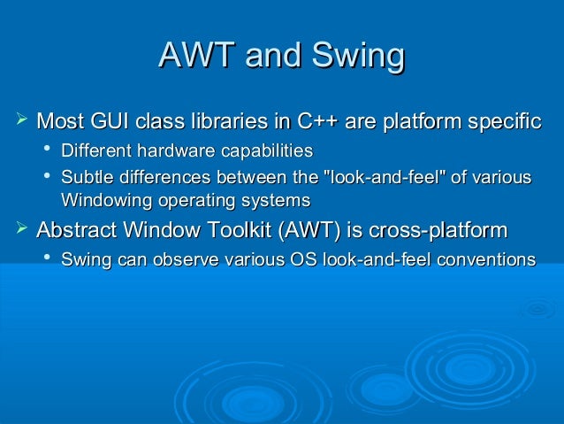 Awt And Swing In Java