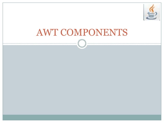 Awt components | PPT