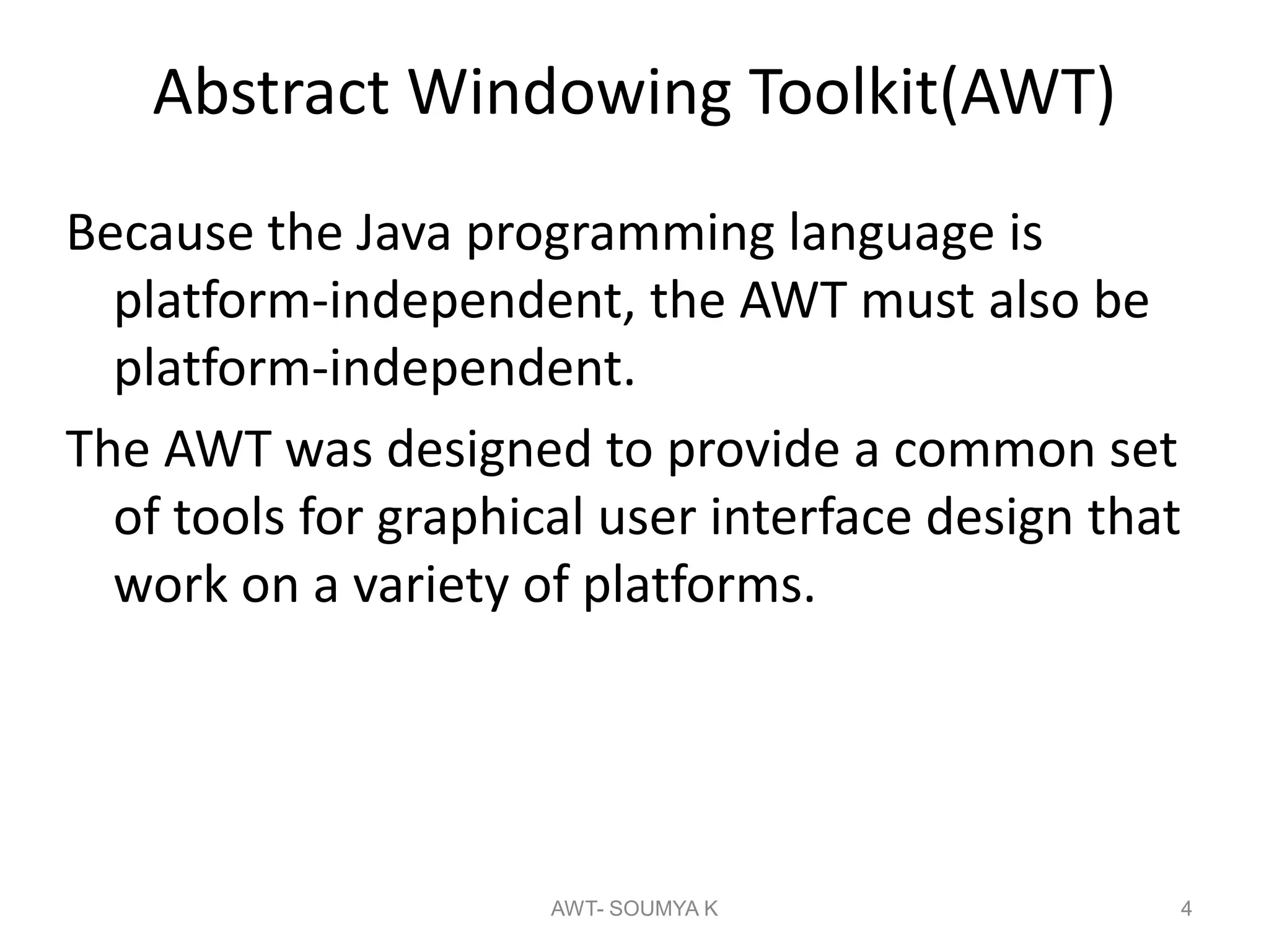 Awt controls ppt | PPT