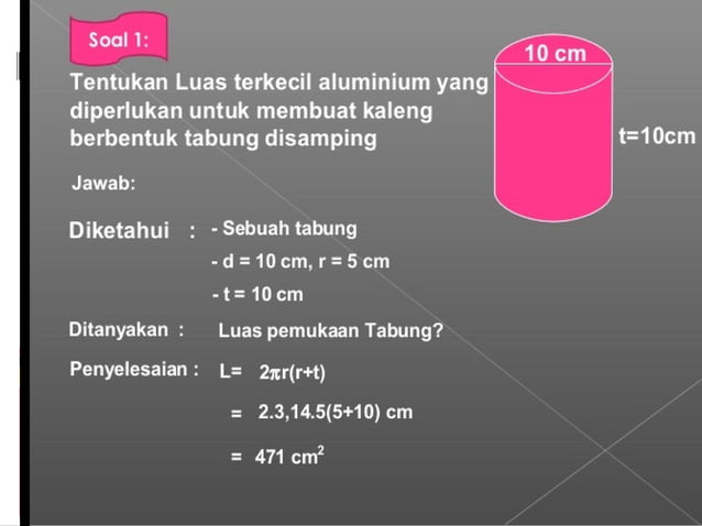 Imanul islam f (rumus menghitung luas dan volume tabung serta ...