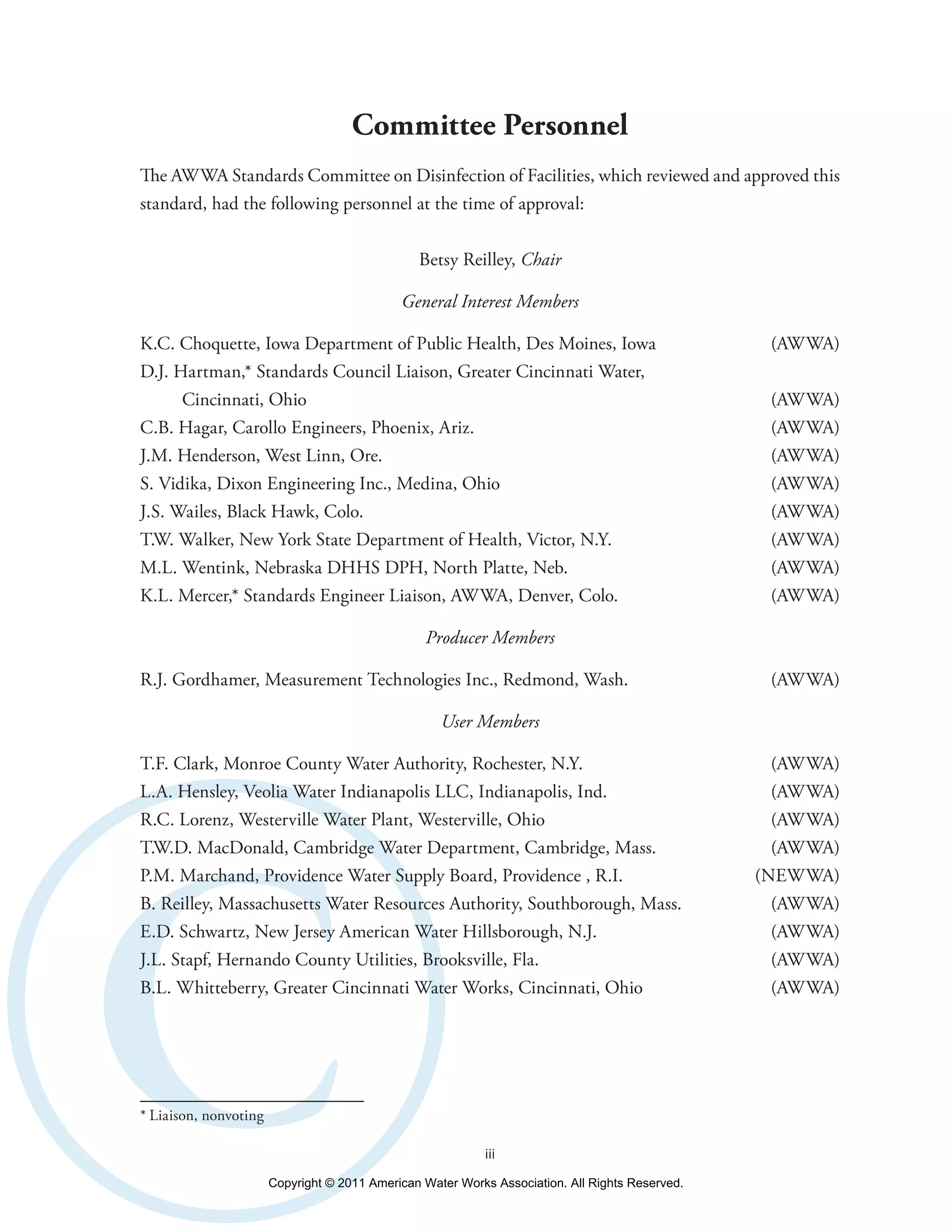AWWA C652-11-Previews Desinfeccion of Water Storage Facilities | PDF