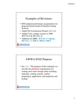 Awwa 102 painting sherwyn williams | PDF