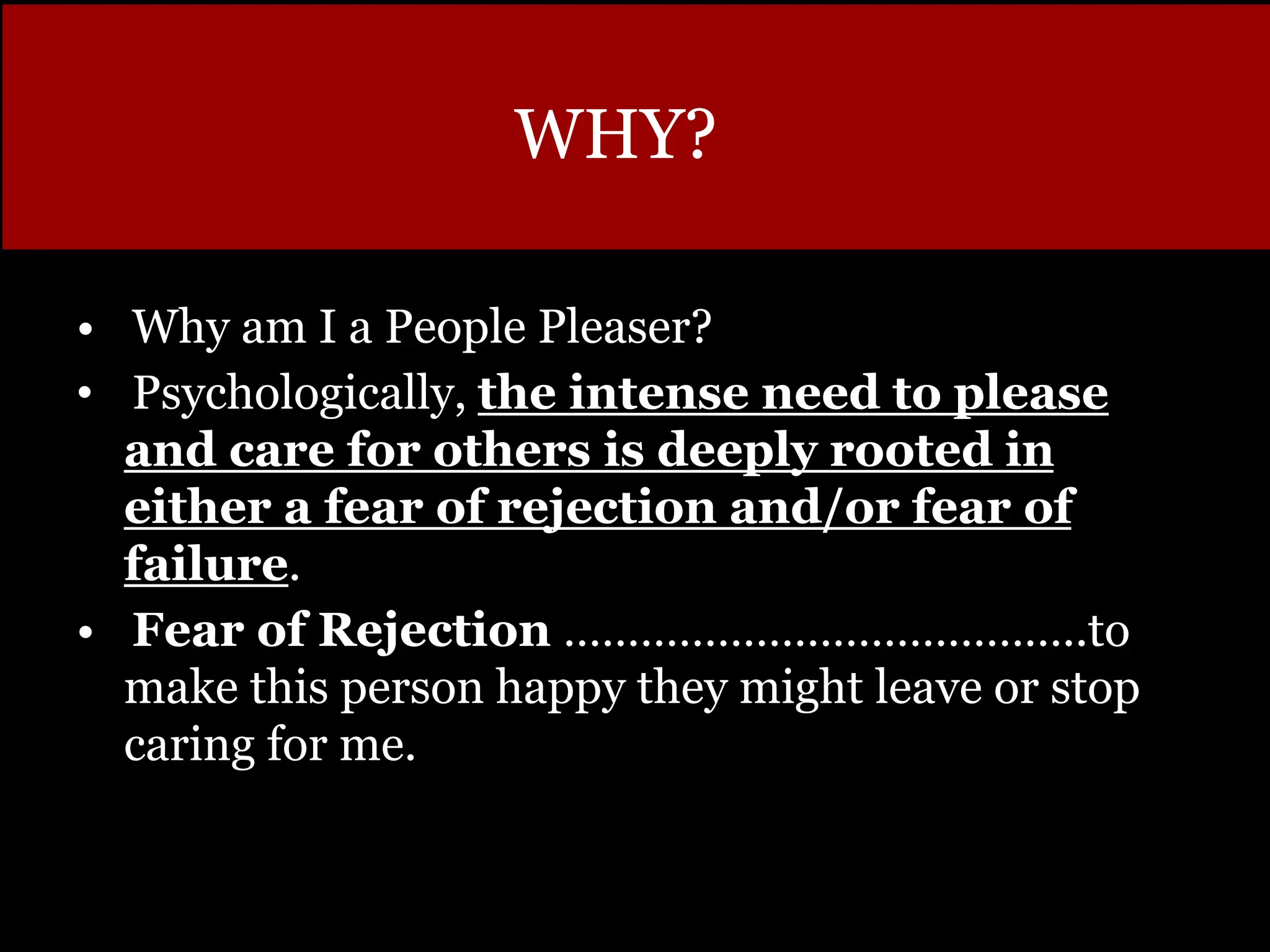 Psychology of Pleasers and why they do it ! | PPTX