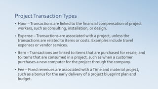 Project Management and Accounting concepts in Dynamics AX2012 R3 | PPTX