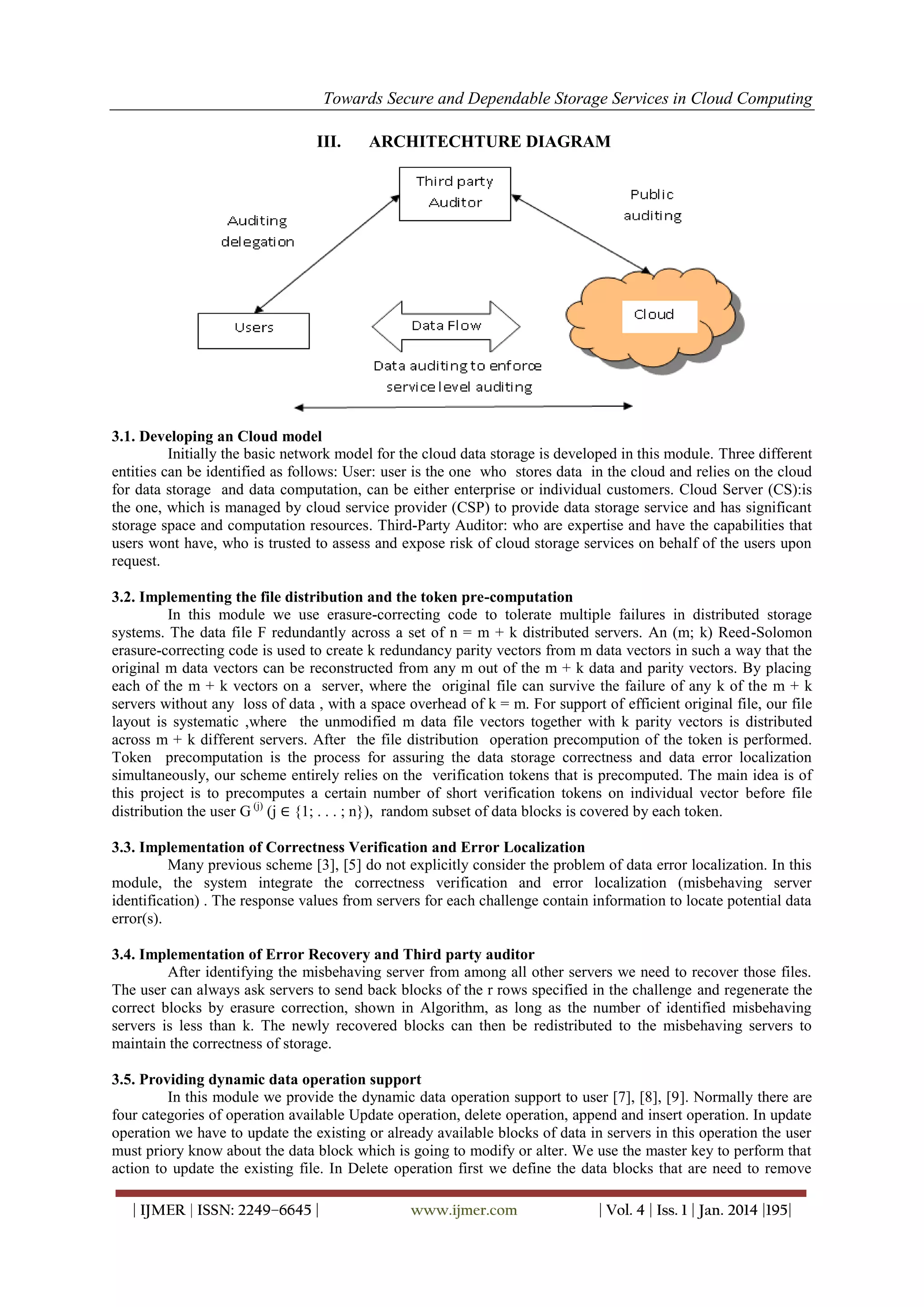 Towards Secure and Dependable Storage Services in Cloud Computing | PDF