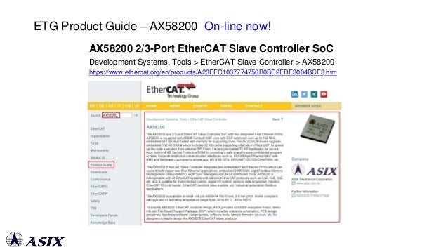 Asix Ax58200 Ethercat To Modbus Tcp Gateway Solution Introduction Ppt