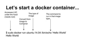 Docker 101 | PPTX | Operating Systems | Computer Software and Applications