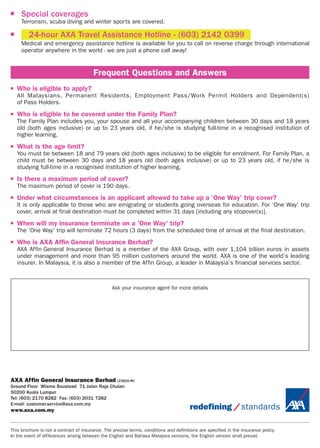AXA Travel - Smart Traveller brochure | PDF