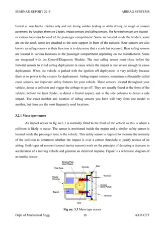 SEMI REPORT ON AIRBAG SYS | PDF