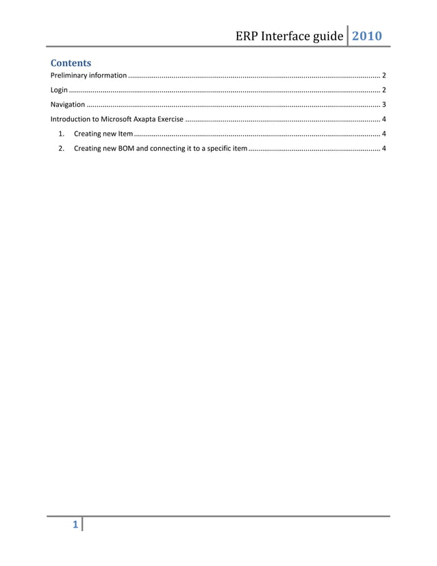 Axapta Interface Guide | DOCX