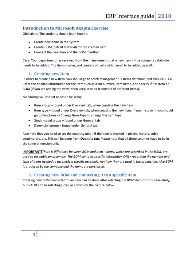 Axapta Interface Guide | DOCX