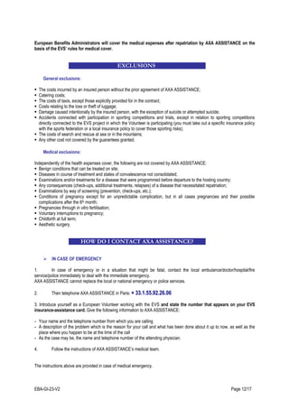 Axa volunteer guide | PDF