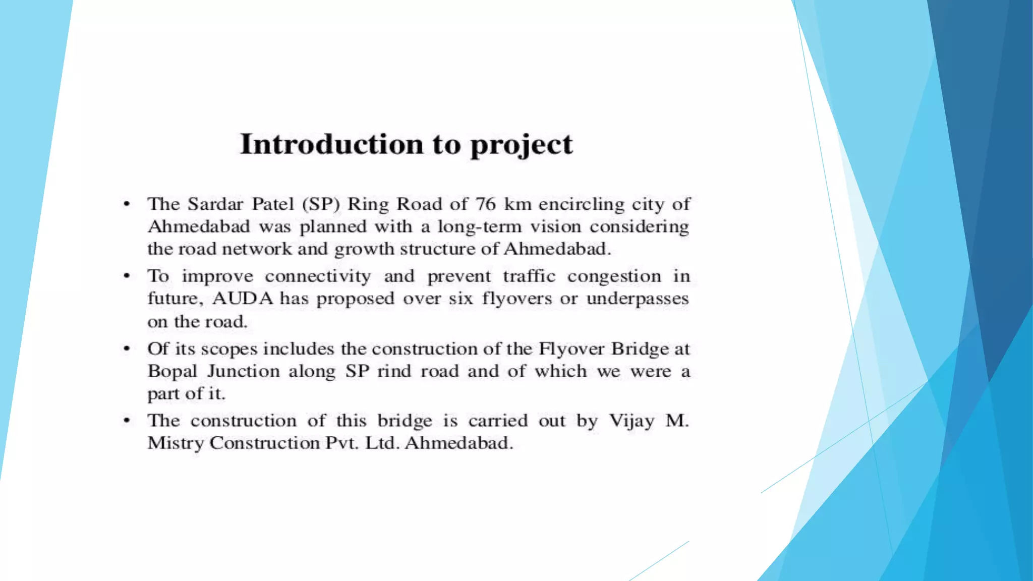 Flyover Bridge construction project | PPTX