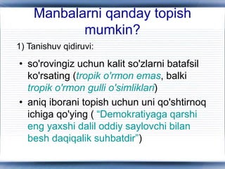Axborotni qidirish , qayta ishlash va tahlil qilish.pptx