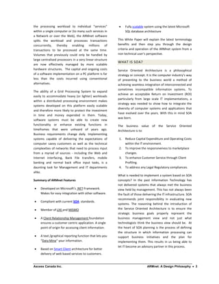 ARMnet Financial Product Management Design Philosphy | PDF