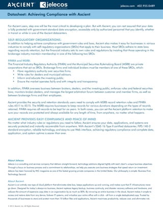 Jelecos: Achieving Compliance with Axcient | PDF | Cloud Computing ...