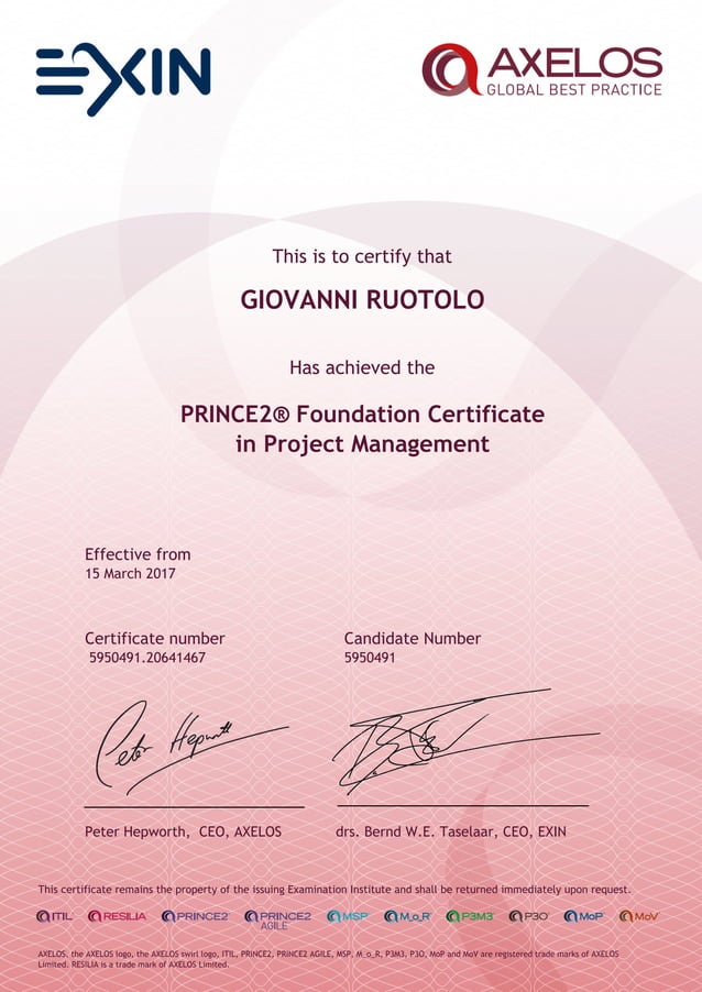 Prince 2 Foundation Certificate in Project Management | PDF
