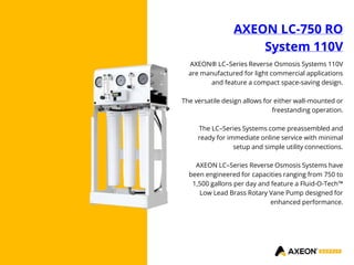 Commercial Reverse Osmosis Systems | AXEON Supply | PPTX